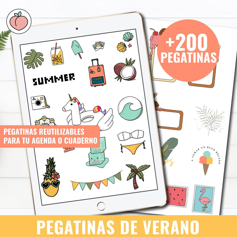 Pegatinas digitales de verano ¡Hello summer! – HardPeach
