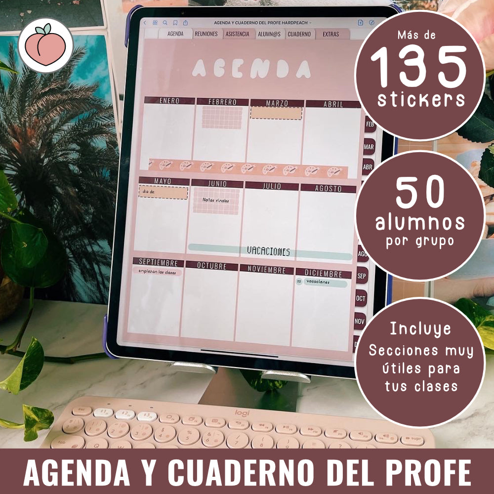 Agenda y cuaderno del profesor digital | Teacher planner – HardPeach