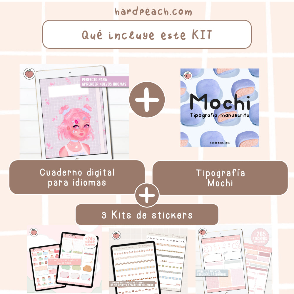 Kit de estudio de idiomas ¡Comienza ahora! – HardPeach