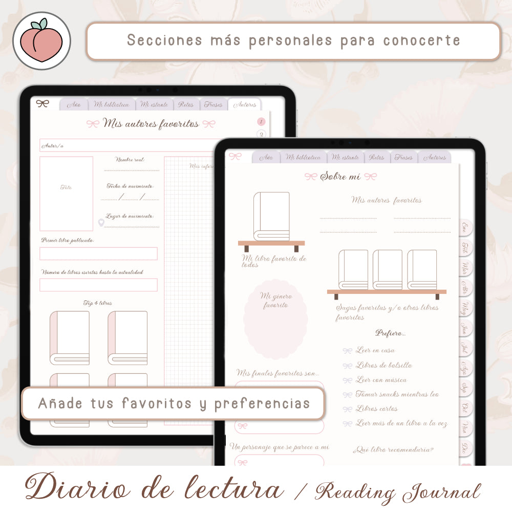 Diario de lectura digital | Reading Journal - HardPeach