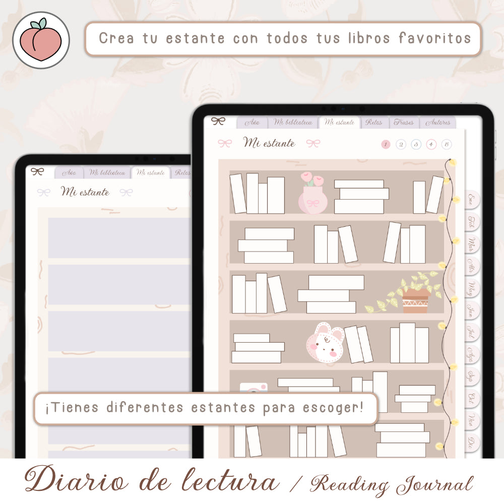 Diario de lectura digital | Reading Journal - HardPeach