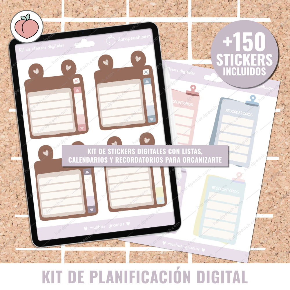 Kit de stickers digitales para planificarte – HardPeach