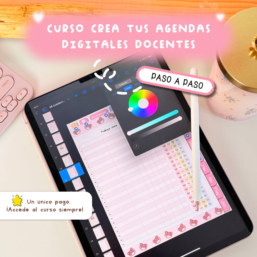 Crea tus agendas digitales y cuadernos del profesor/docente: Curso ...
