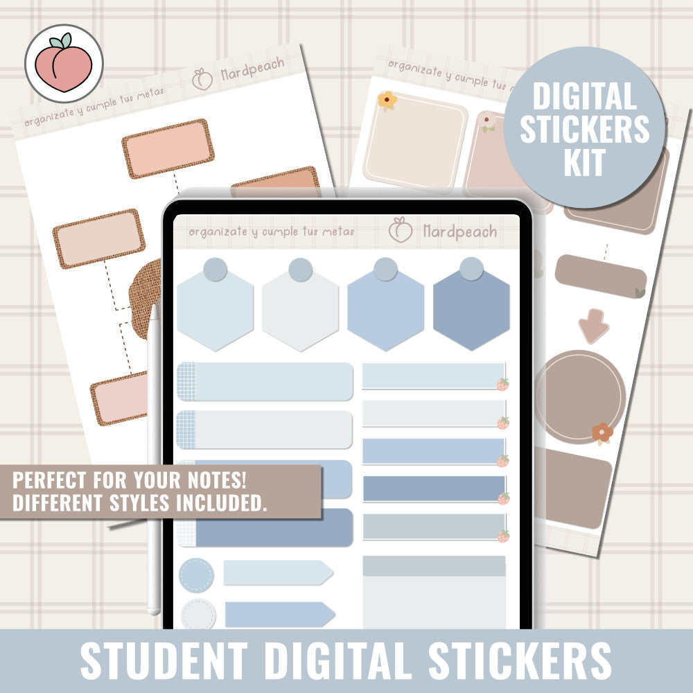STUDENT DIGITAL STICKERS KIT - Versión en inglés – HardPeach
